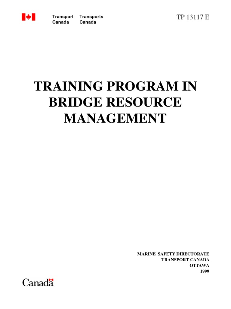 Bridge Resource Management Canada TP13117E | PDF | Situation Awareness ...