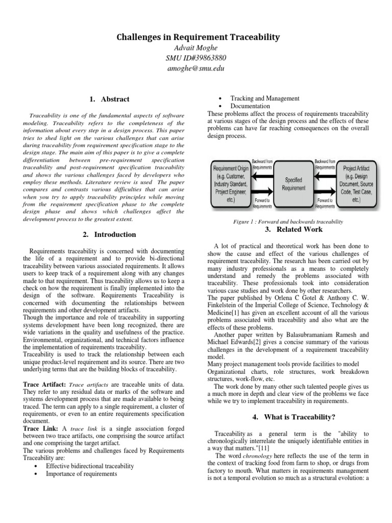 Challenges in Requirements Traceability | PDF | Software Development Process | Software