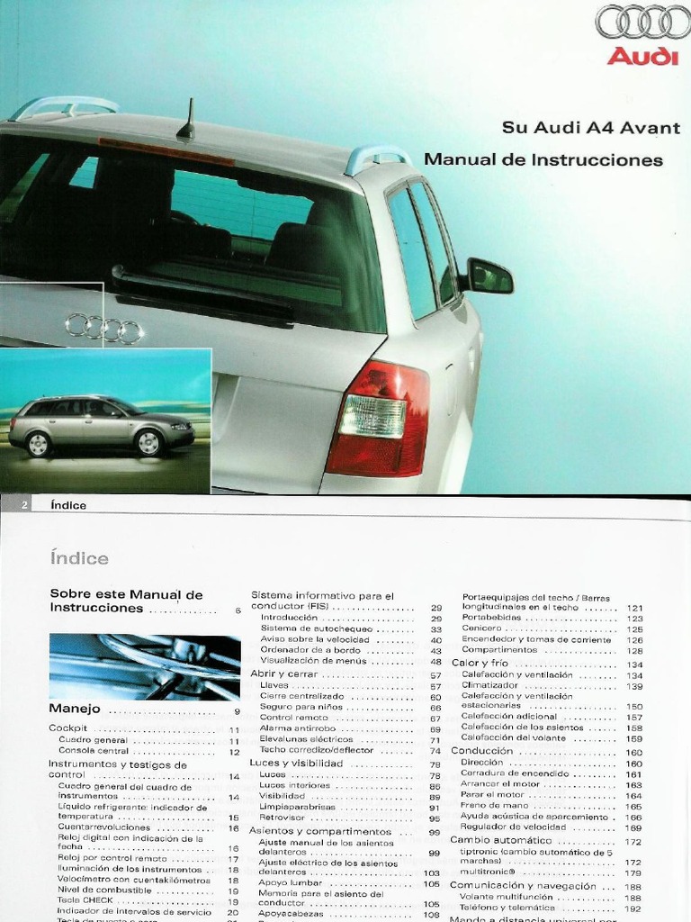 Manual de Usuario Audi A4 | PDF