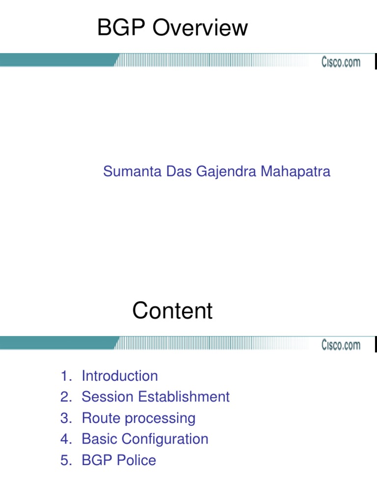 BGP Overview | PDF | Router (Computing) | Ip Address