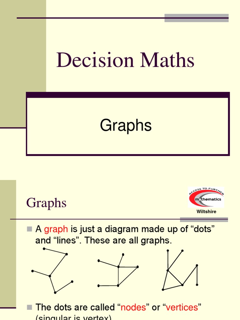 Decision Maths | PDF | Vertex (Graph Theory) | Combinatorics