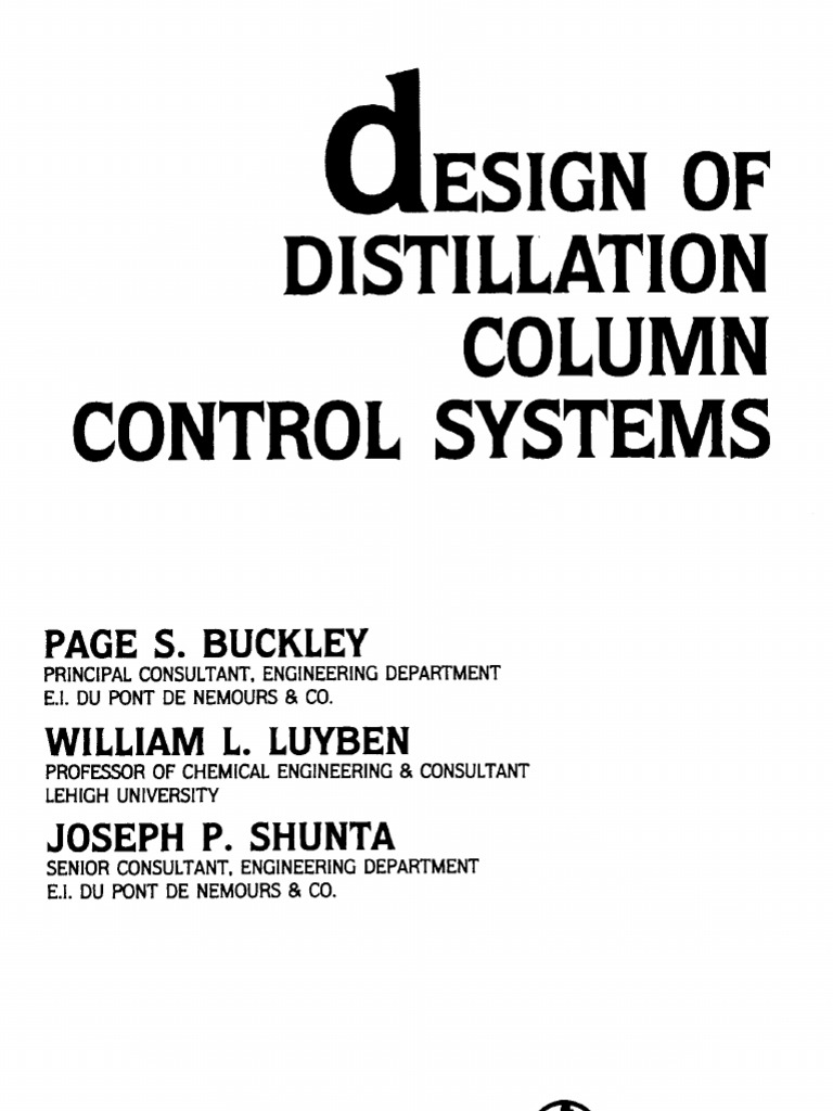 Design of Distillation Column Control Systems | PDF | Distillation ...