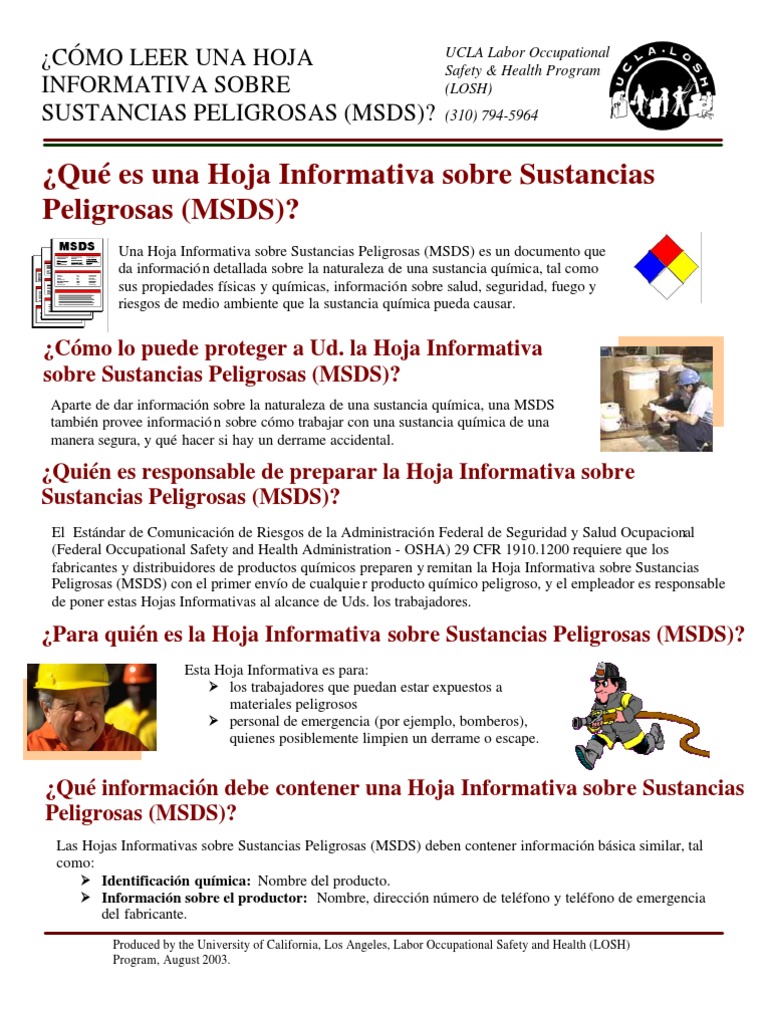 Guía sobre Hojas MSDS en Español | PDF