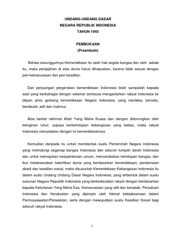 UNDANG45 Amandemen | PDF | Politik | Ilmu Sosial