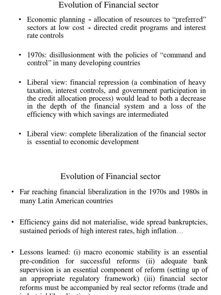 Evolution of The Indian Financial Sector | PDF | Financial Markets | Banks