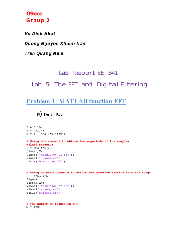 ReportLab5 EE341 Group2 | PDF | Applied Mathematics | Algorithms