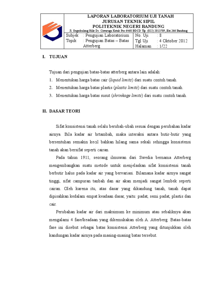 Batas-Batas Atterberg | PDF