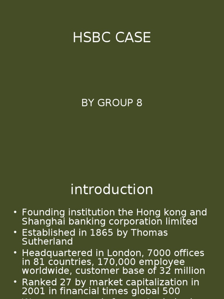 HSBC: Strategies for Global Growth | PDF | Hsbc | Banks