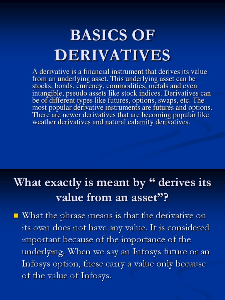 Basics of Derivatives | PDF | Option (Finance) | Call Option