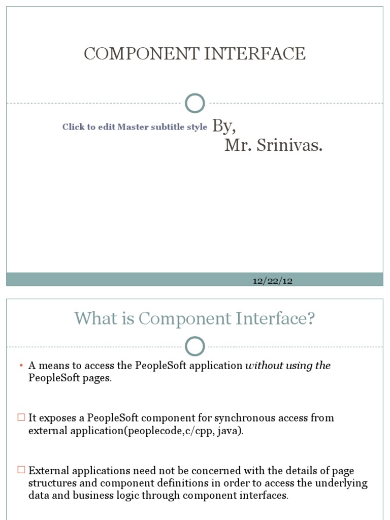 Component Interface Peoplecode | PDF | Application Programming Interface | Method (Computer ...