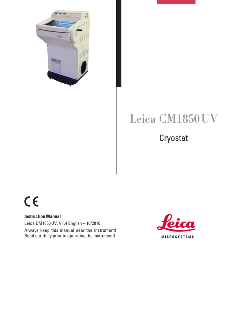 Leica CM1850 UV Manual en 1v4 | PDF | Knife | Fuse (Electrical)