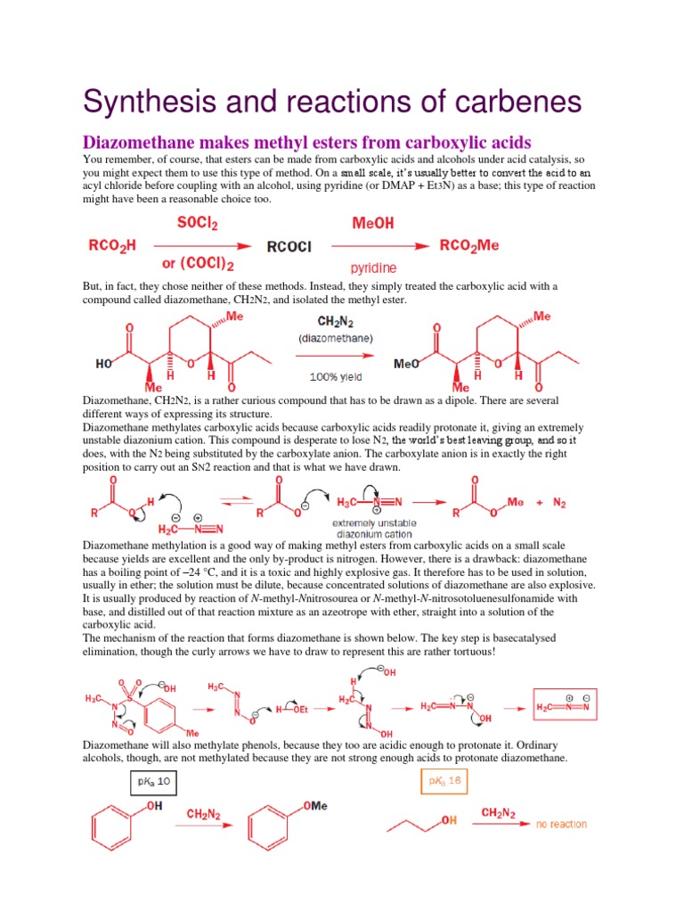 Carbenes Reactions | PDF | Chemical Reactions | Alkene