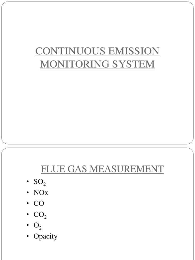 Continuous Emission Monitoring Overview | PDF