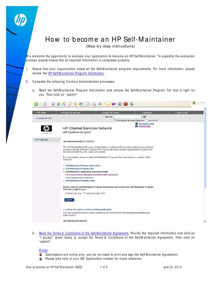 SM Instruction Guide With Screenshots SLED Self Maintainer | PDF ...