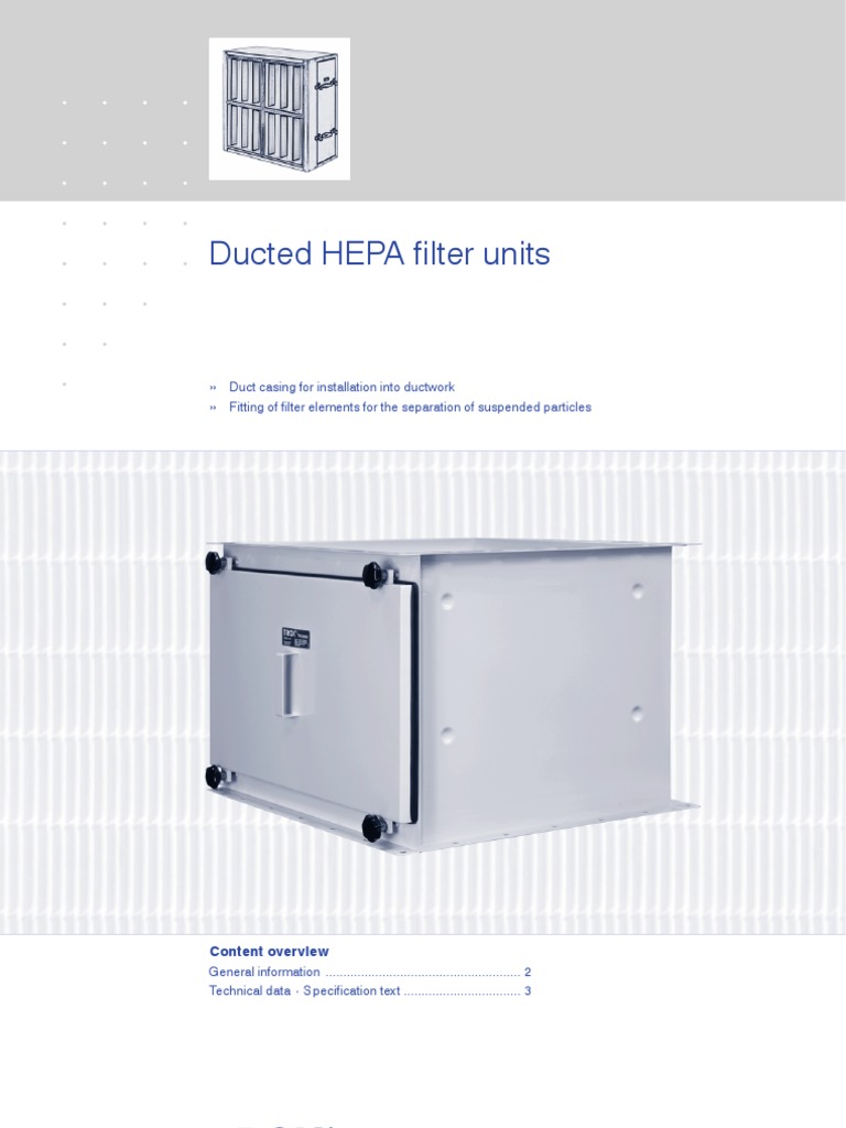 Ducted HEPA Filter | PDF