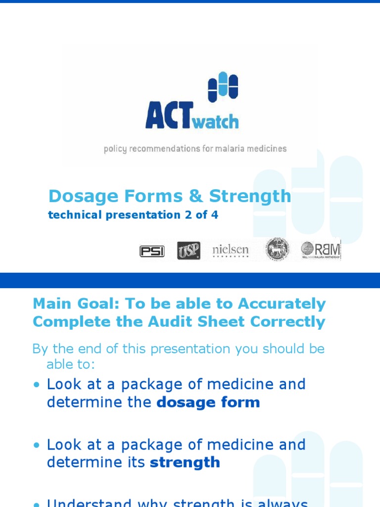 Dosage Forms and Strength | Download Free PDF | Tablet (Pharmacy ...