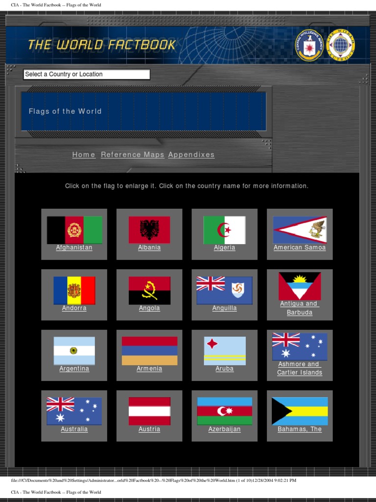 Flags of The World: Select A Country or Location | PDF | Mc Lean ...