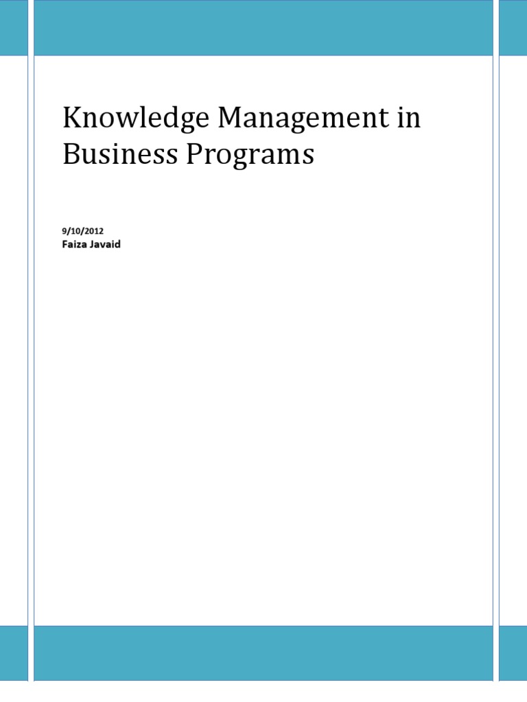 Knowledge Management | PDF | Knowledge Management | Innovation