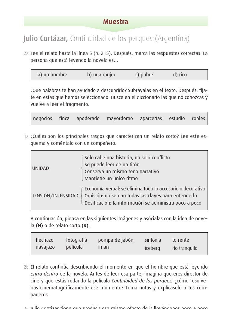 Julio Cortazar, Continuidad de Los Parques | PDF