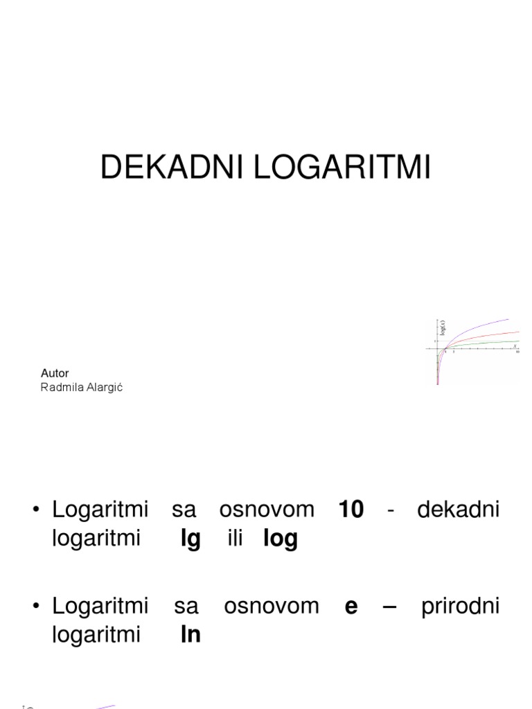 Dekadni Logaritmi | PDF