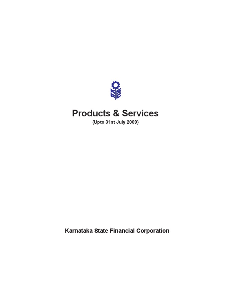 Product & Services of KSFC | PDF | Loans | Collateral (Finance)