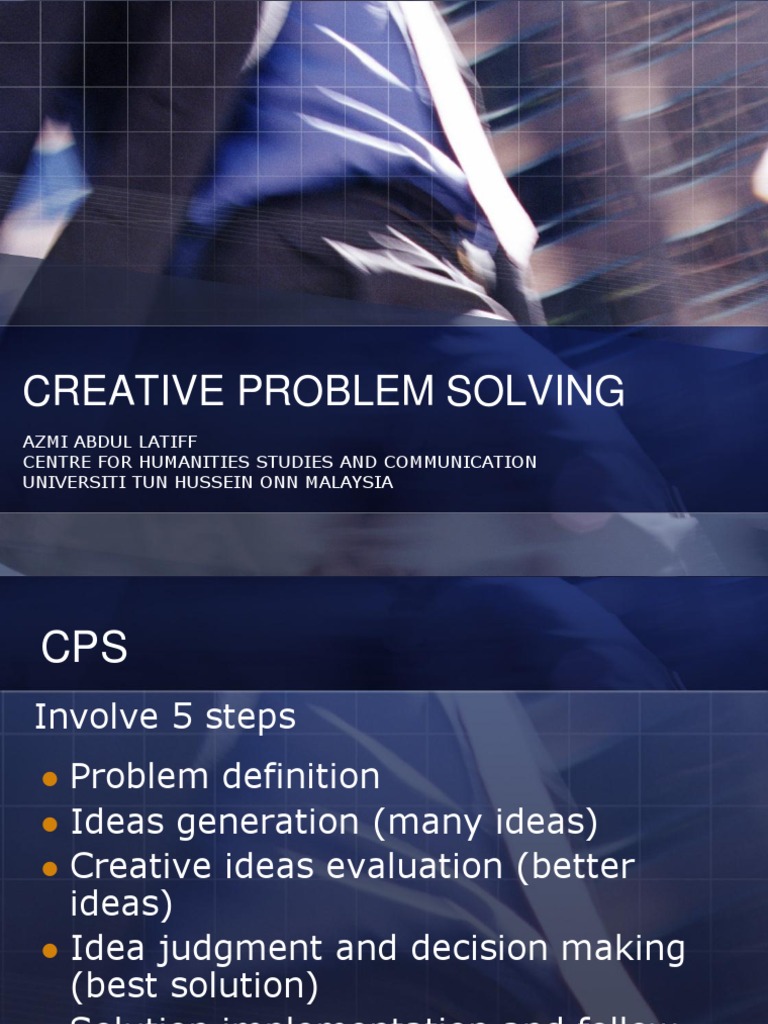 13 CPS Model | PDF | Brainstorming | Educational Psychology