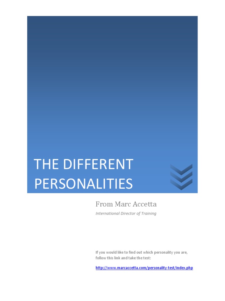 The Different Personalities | PDF | Nonverbal Communication | Empathy
