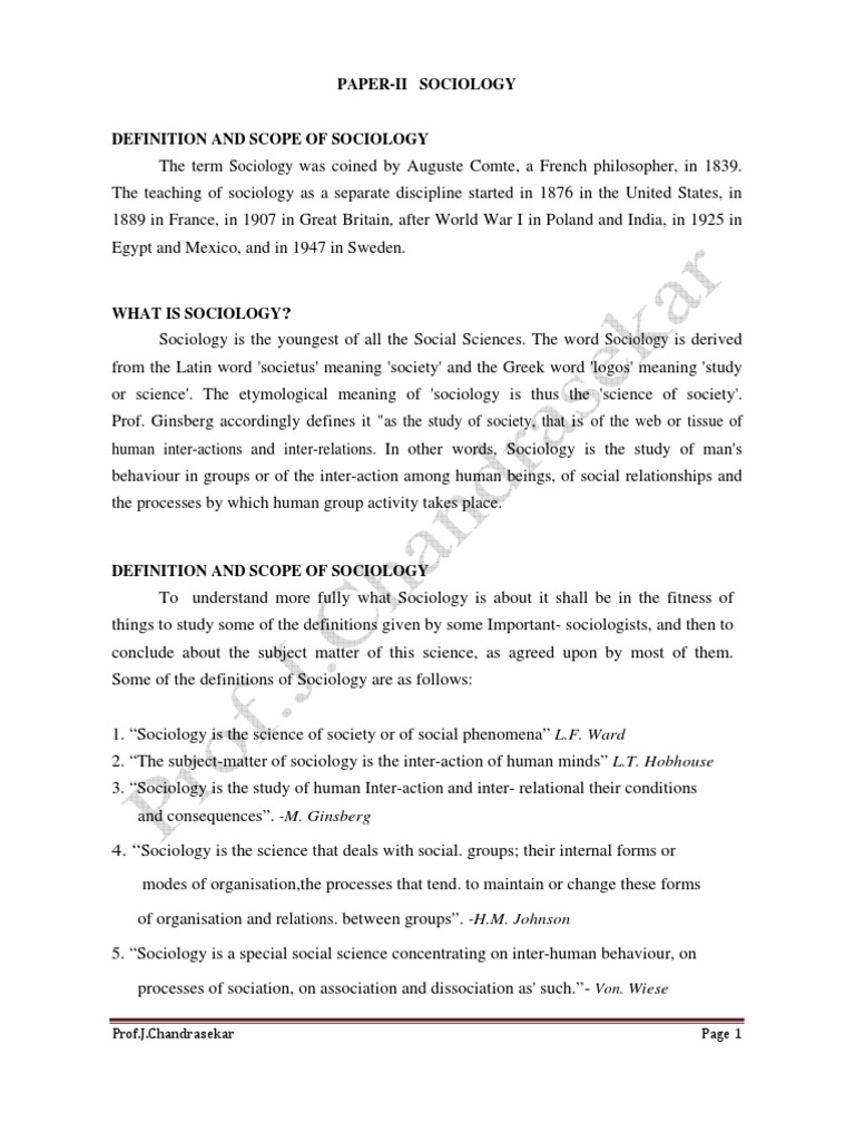 Introduction To Sociology | PDF | Sociology | Experiment
