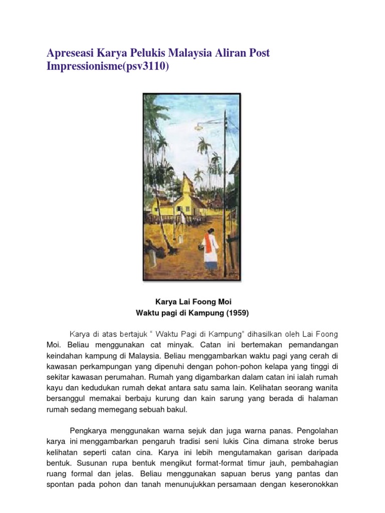 Karya Post-Impresionisme Malaysia | PDF | Seni | Puisi