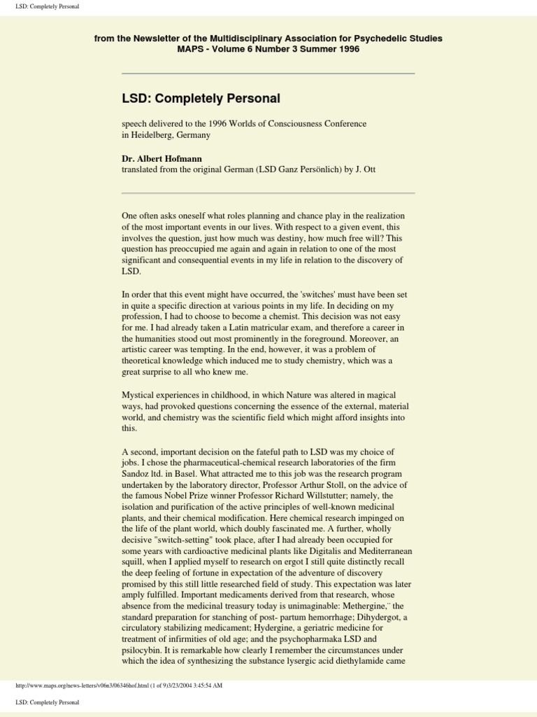 LSD Completly Personal | PDF