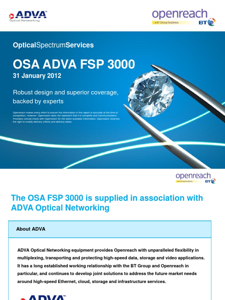 Adva FSP 3000 | PDF | Computer Network | Optics