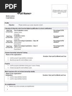 TCS Resume Format Guidelines | PDF | Résumé | Computing