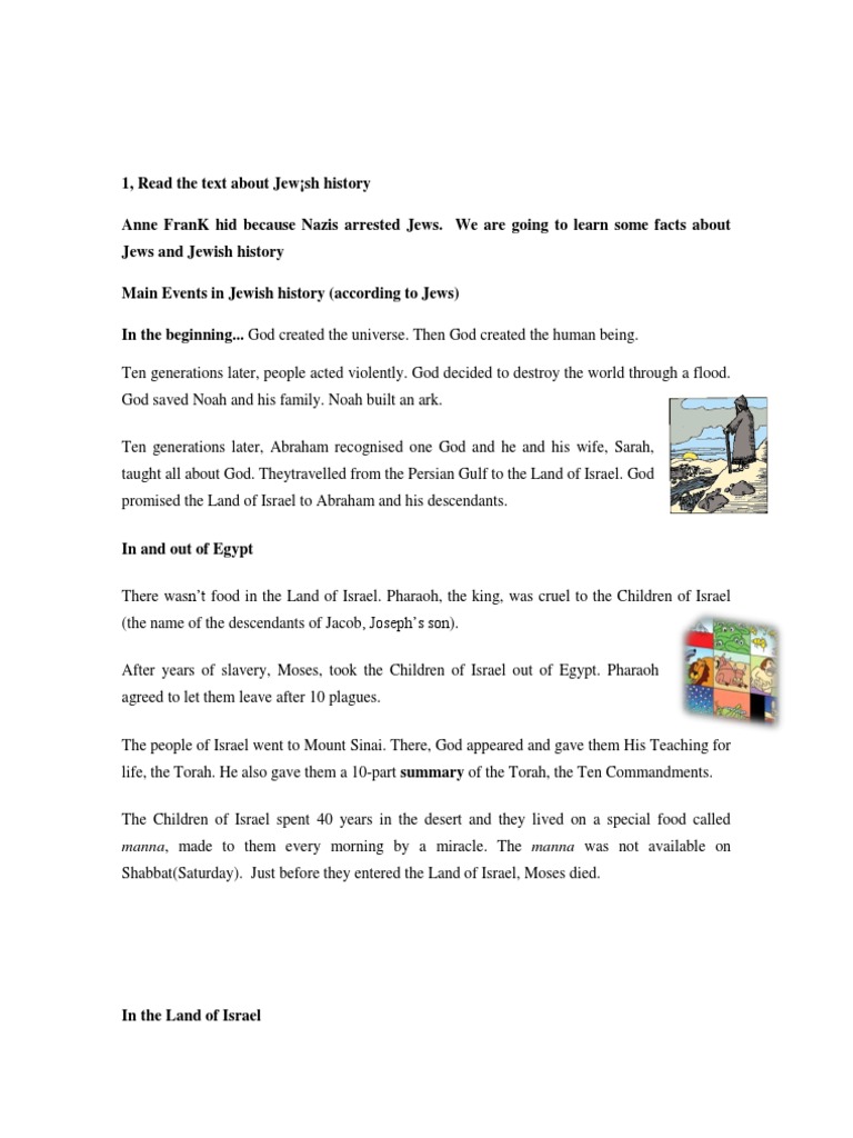 The Main Events in Jewish History | PDF | Israelites | Jews