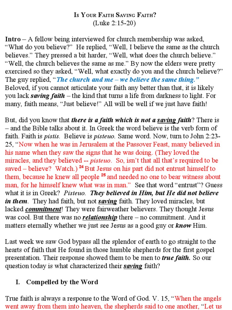 Understanding Saving Faith in Christ | PDF | Isaiah | Logos (Christianity)