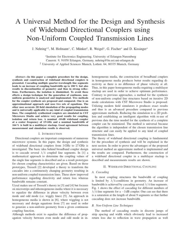 A Universal Method For The Design and Synthesis of WB DC Using Non ...