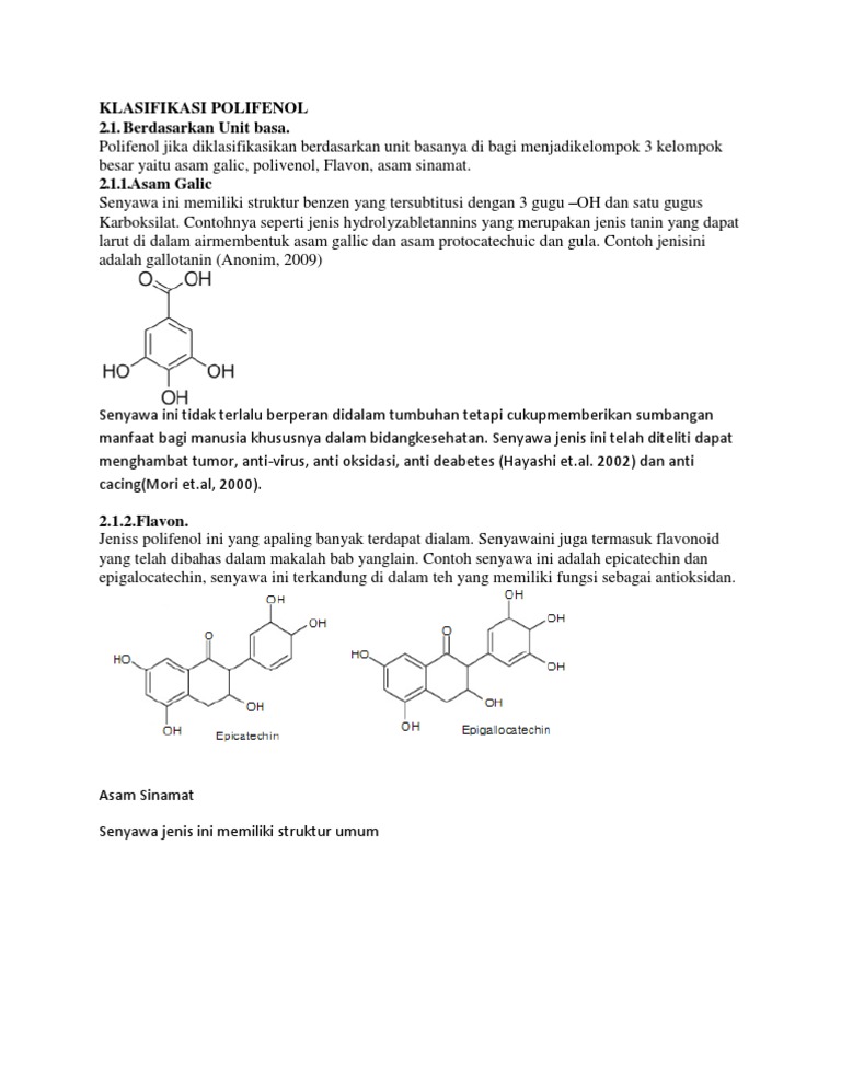 Klasifikasi Polifenol | PDF