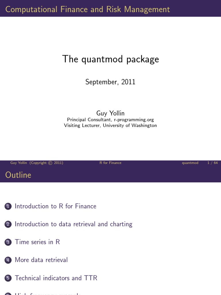 The Quantmod Package | Download Free PDF | R (Programming Language) | Time Series