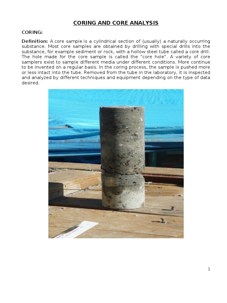 Coring and Core Analysis | PDF | Petroleum Reservoir | Science