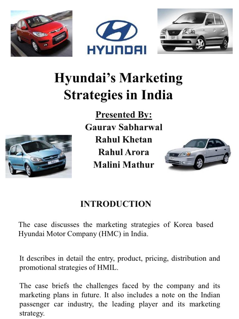 Hyundai Marketing Strategy in India | PDF