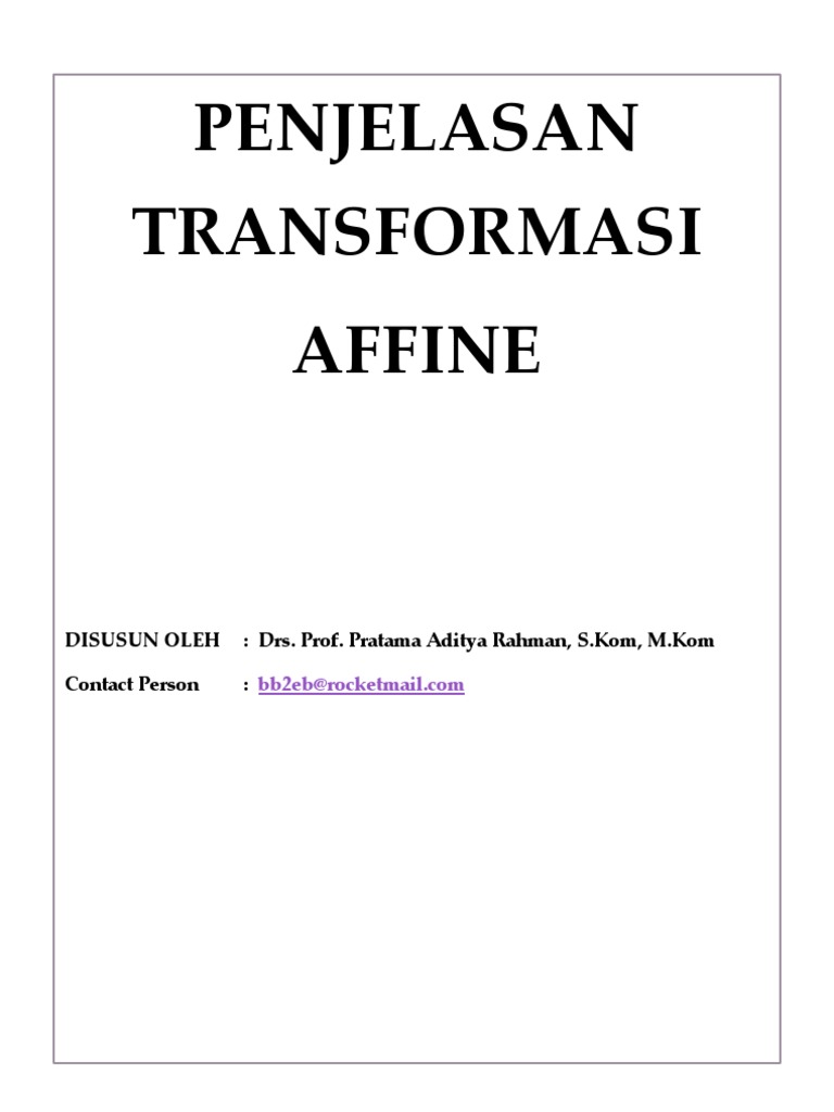 Transformasi Affine | PDF