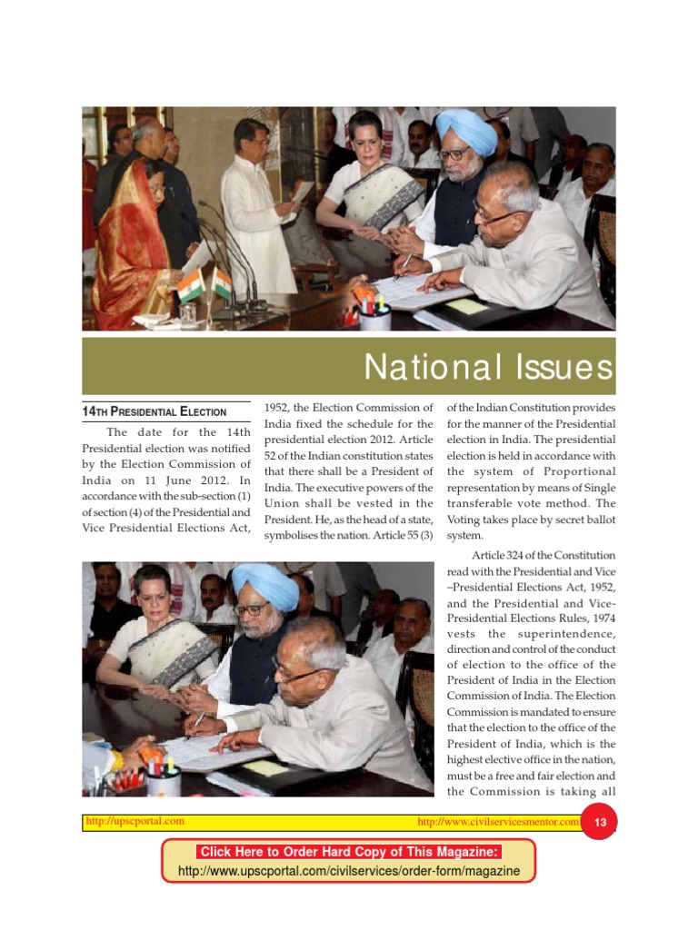 National Issues August 2012 | PDF | Elections | Voting