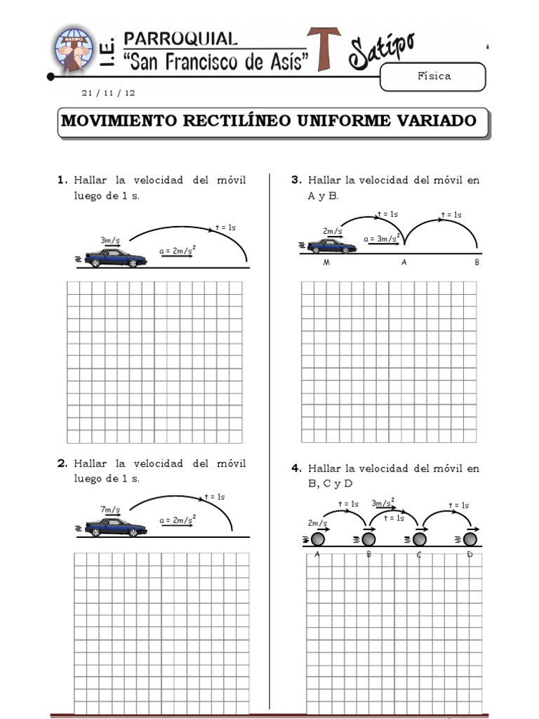 Problemas de Movimiento Rectilíneo en Física | PDF | Ajedrez | Deportes