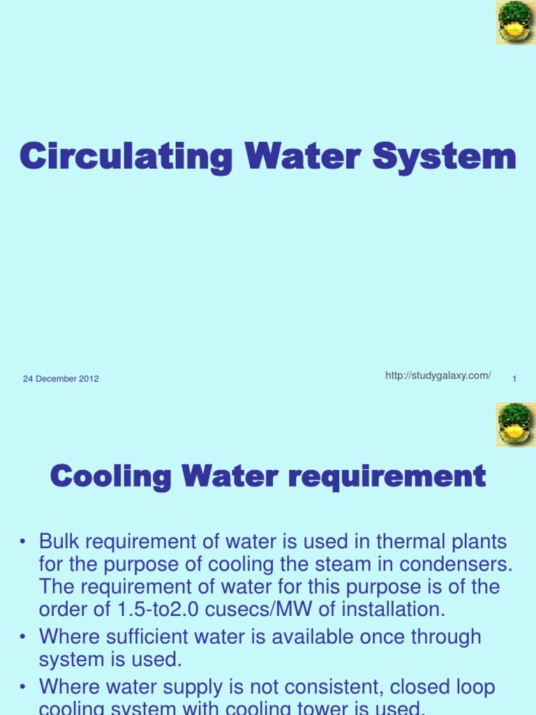 Circulating Water System | PDF | Nozzle | Air Conditioning
