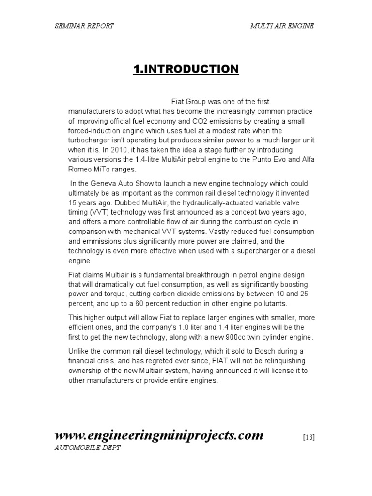 An In-Depth Analysis of Fiat Group's Revolutionary MultiAir Engine ...