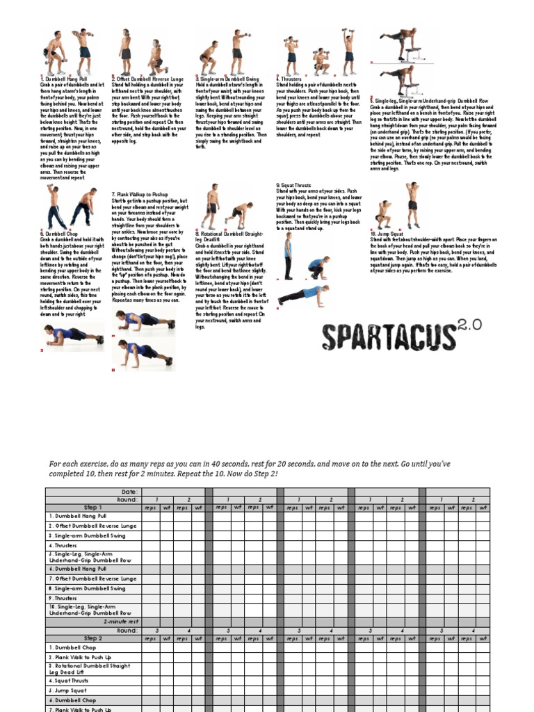 Spartacus Workout 2.0 | PDF