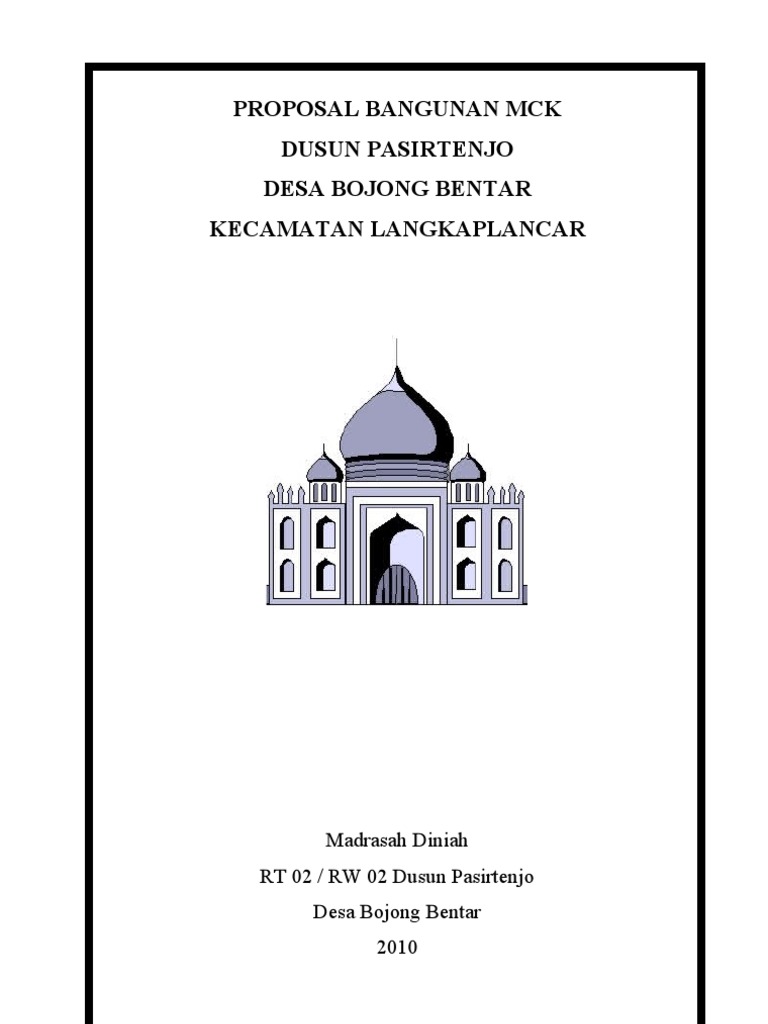 Proposal Bangunan MCK 2 | PDF