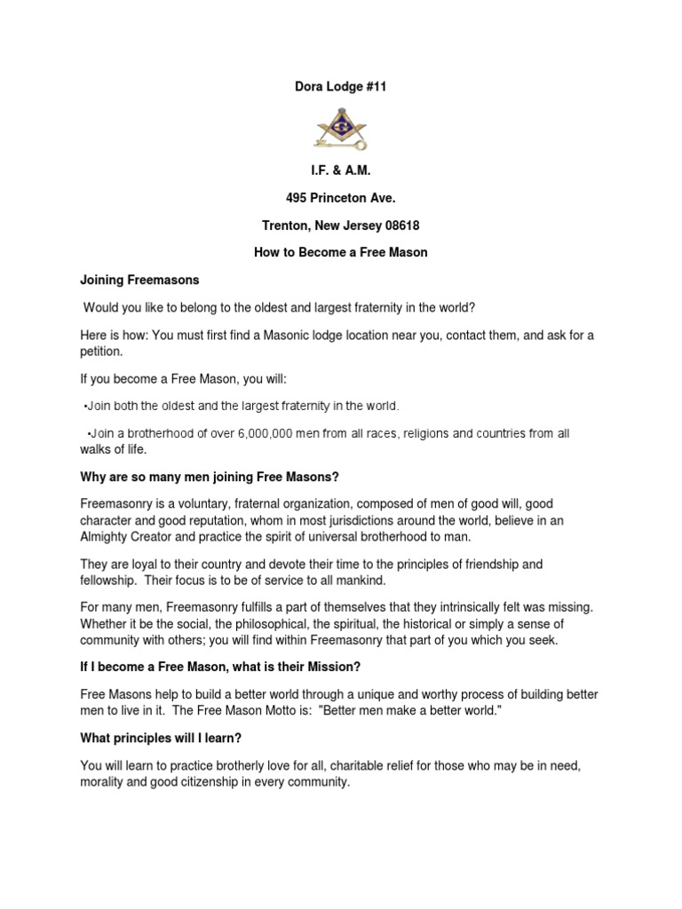 How to Join Freemasonry: A Guide | PDF | Freemasonry | Masonic Lodge