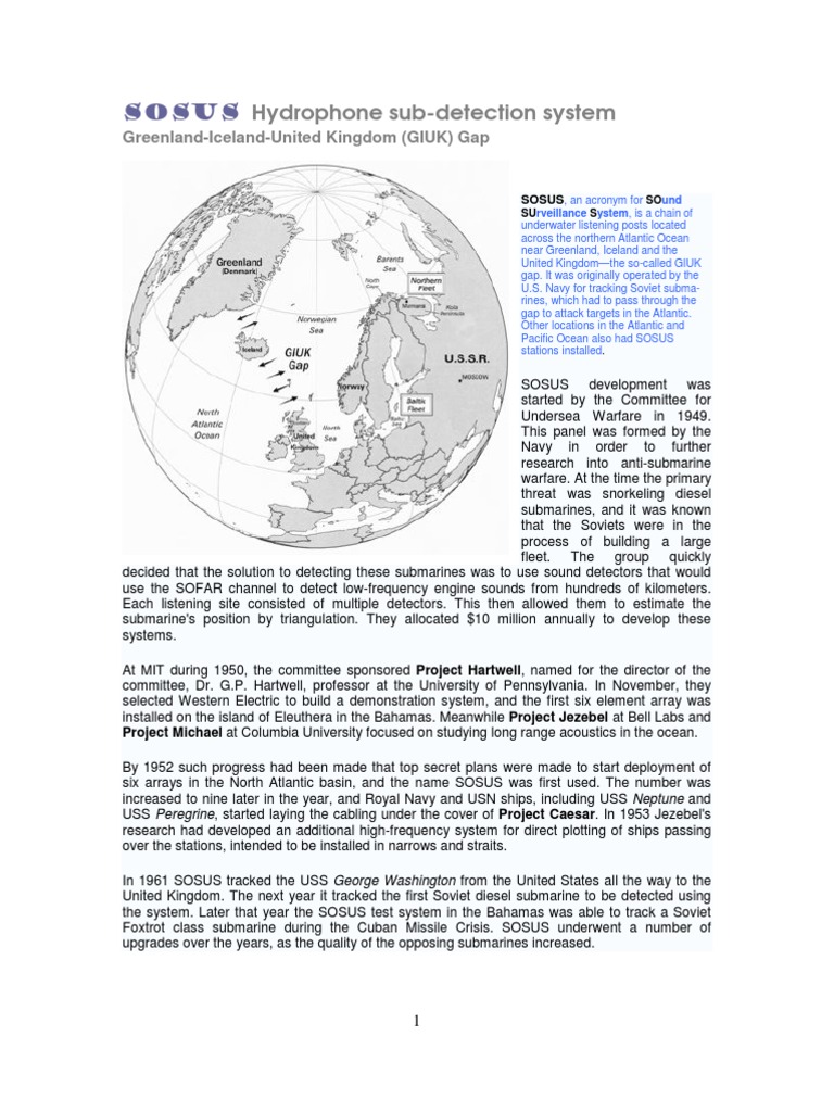Sosus | PDF | Submarines | Military Of The United States