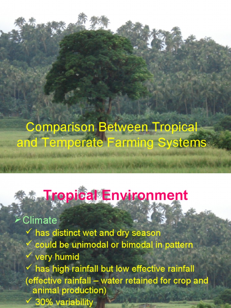 Tropical vs Temperate Farming Systems | PDF