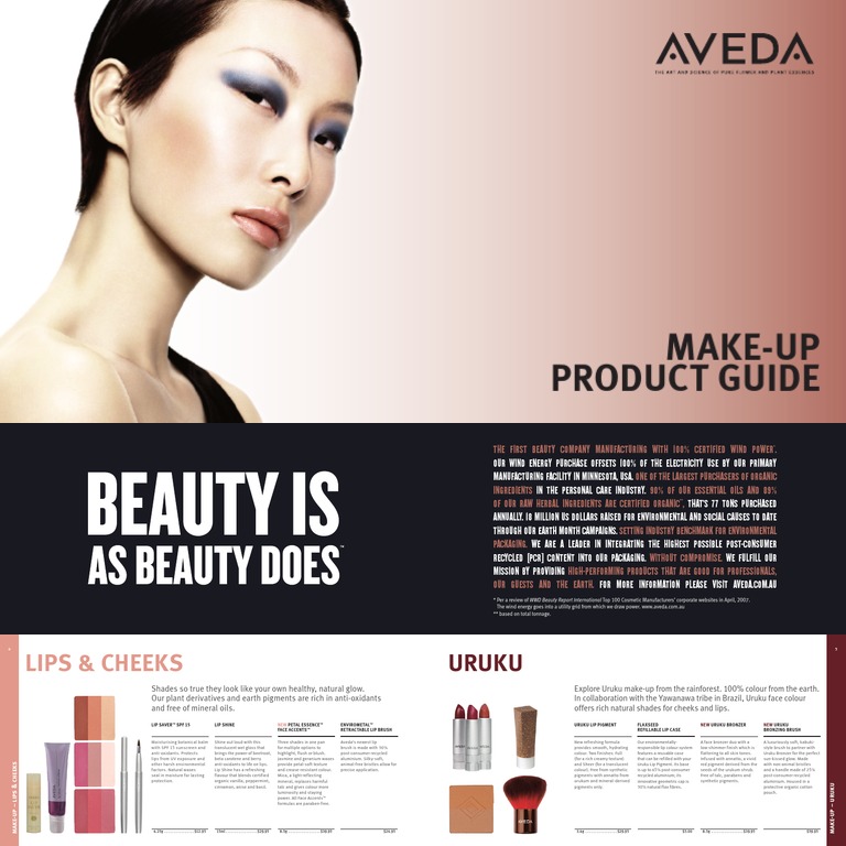 AVEDA_MakeupGuide | Recycling | Cosmetics